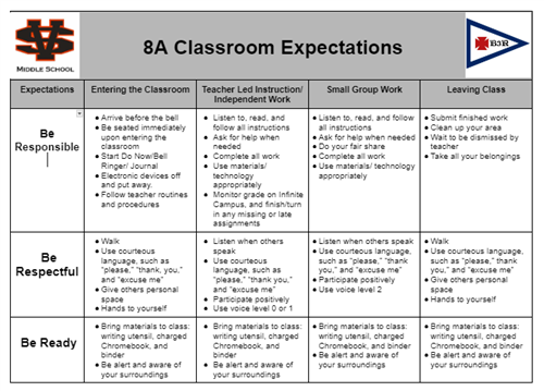DOMOWICZ, STEPHANIE N / Strong Vincent Classroom Expectations